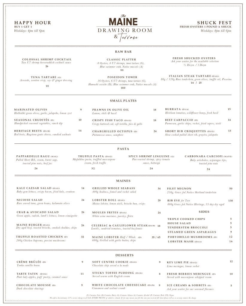 The Maine Mayfair | Menus and Bookings | American Breakfast